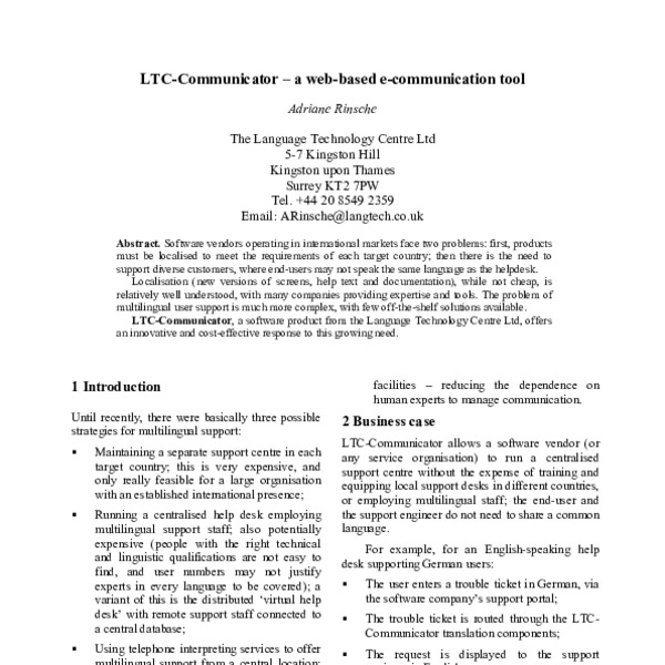 LTC Communicator – a web-based e-communication tool - ACL Anthology
