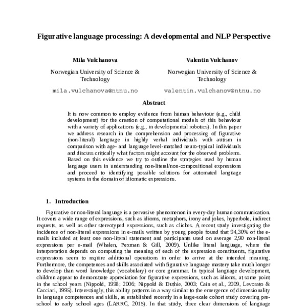 Figurative language processing: A developmental and NLP Perspective ...