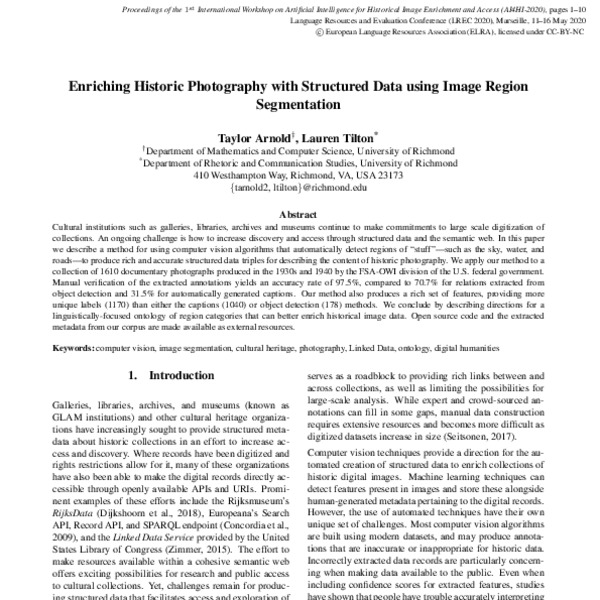Enriching Historic Photography with Structured Data using Image Region ...