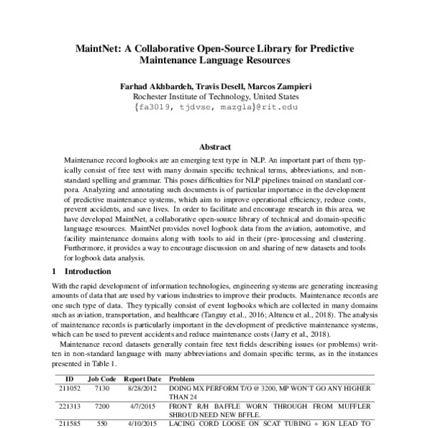 MaintNet: A Collaborative Open-Source Library for Predictive ...