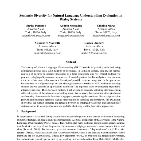 Semantic Diversity for Natural Language Understanding Evaluation in ...