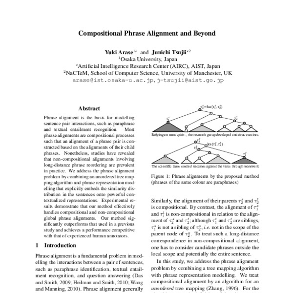 Compositional Phrase Alignment and Beyond - ACL Anthology