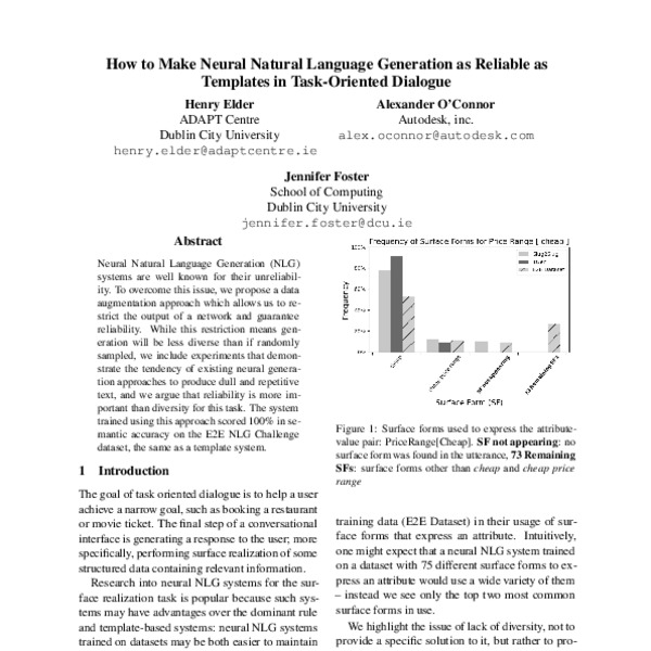 How to Make Neural Natural Language Generation as Reliable as Templates ...
