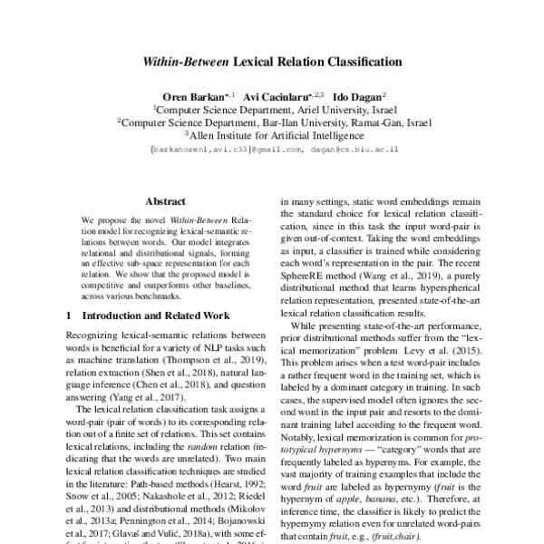 Within-Between Lexical Relation Classification - ACL Anthology