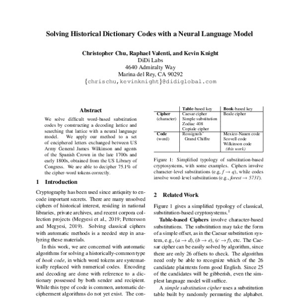 Solving Historical Dictionary Codes with a Neural Language Model - ACL ...
