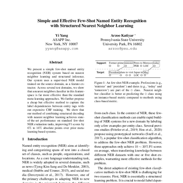 Simple and Effective Few-Shot Named Entity Recognition with Structured Nearest Neighbor Learning ...