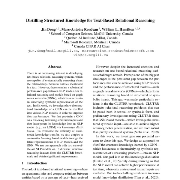 Distilling Structured Knowledge for Text-Based Relational Reasoning - ACL Anthology
