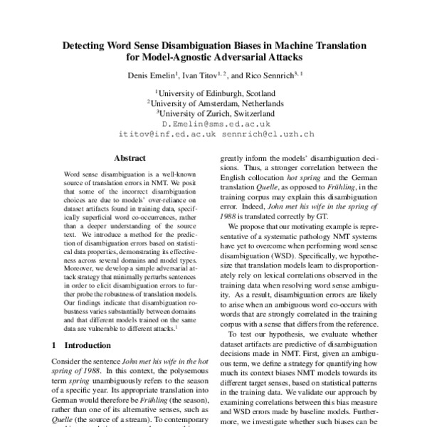 Detecting Word Sense Disambiguation Biases in Machine Translation for ...