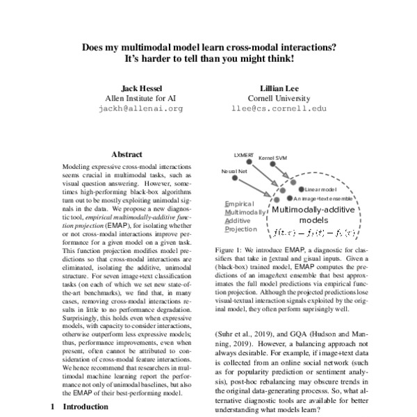 Does my multimodal model learn cross-modal interactions? It’s harder to ...