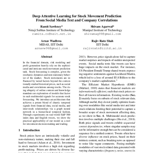 Deep Attentive Learning for Stock Movement Prediction From Social Media Text and Company ...
