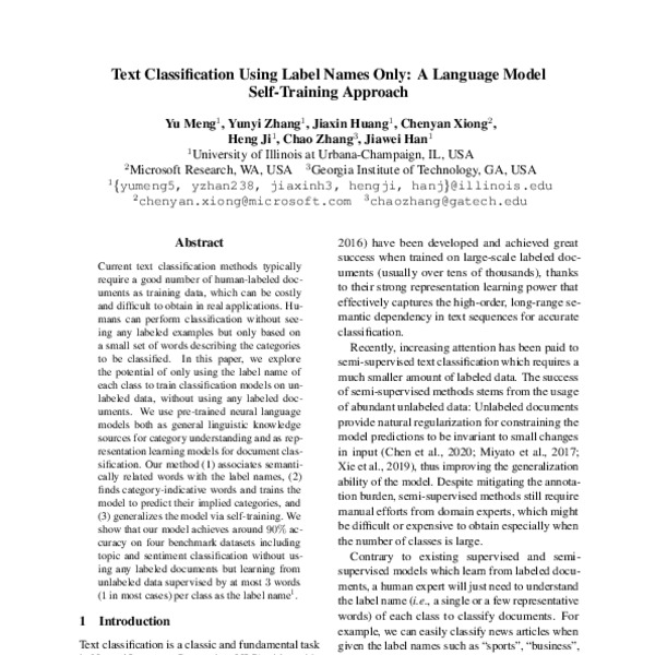 Text Classification Using Label Names Only: A Language Model Self ...