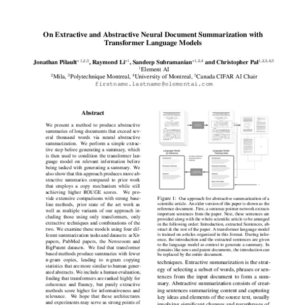 On Extractive And Abstractive Neural Document Summarization With Transformer Language Models