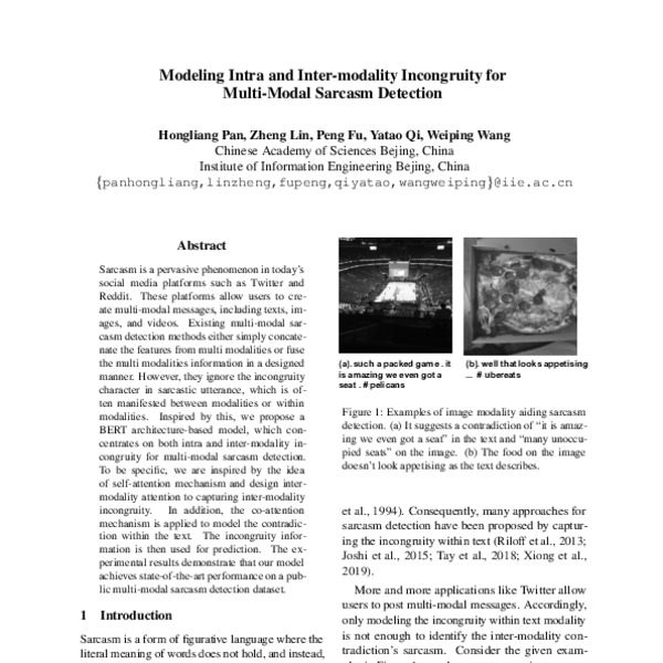 Modeling Intra And Inter Modality Incongruity For Multi Modal Sarcasm
