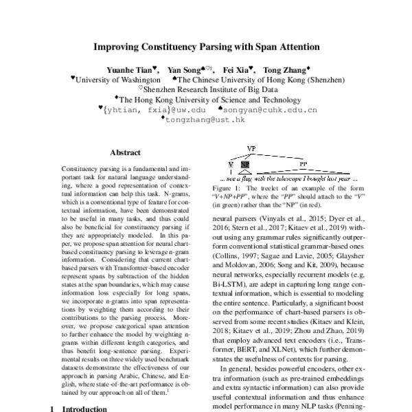 Improving Constituency Parsing with Span Attention - ACL Anthology