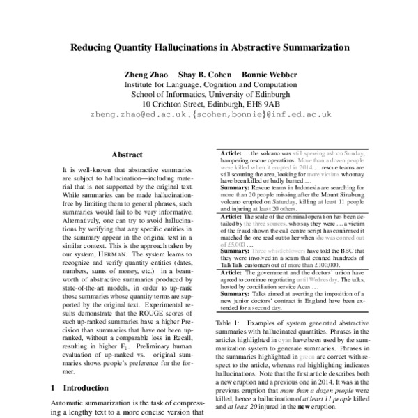 Reducing Quantity Hallucinations in Abstractive Summarization - ACL Anthology