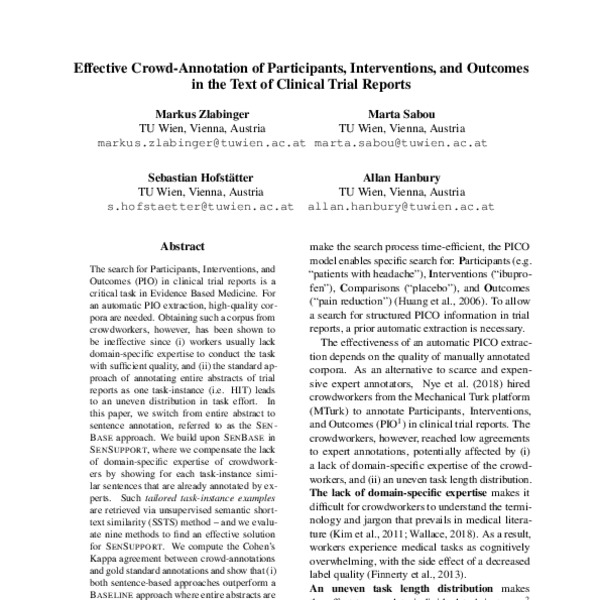 Effective Crowd-Annotation of Participants, Interventions, and Outcomes in the Text of Clinical ...