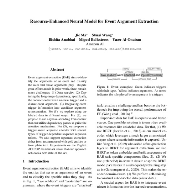 Resource Enhanced Neural Model For Event Argument Extraction Acl