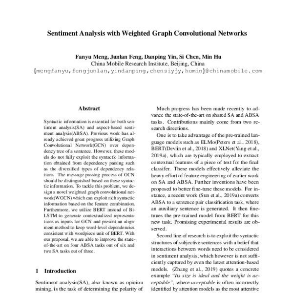 A Structure Enhanced Graph Convolutional Network For Sentiment Analysis Acl Anthology