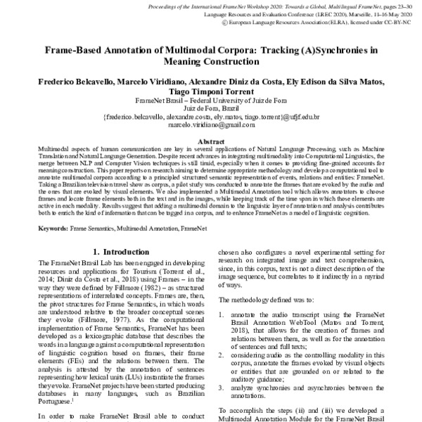 Frame-Based Annotation of Multimodal Corpora: Tracking (A)Synchronies ...
