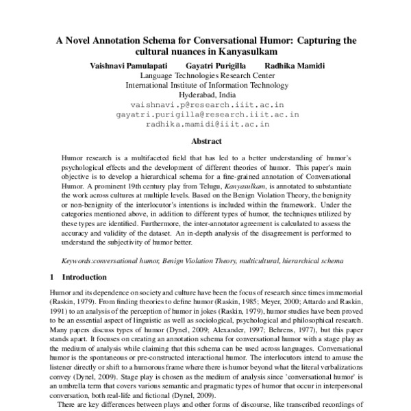 A Novel Annotation Schema for Conversational Humor: Capturing the Cultural Nuances in ...