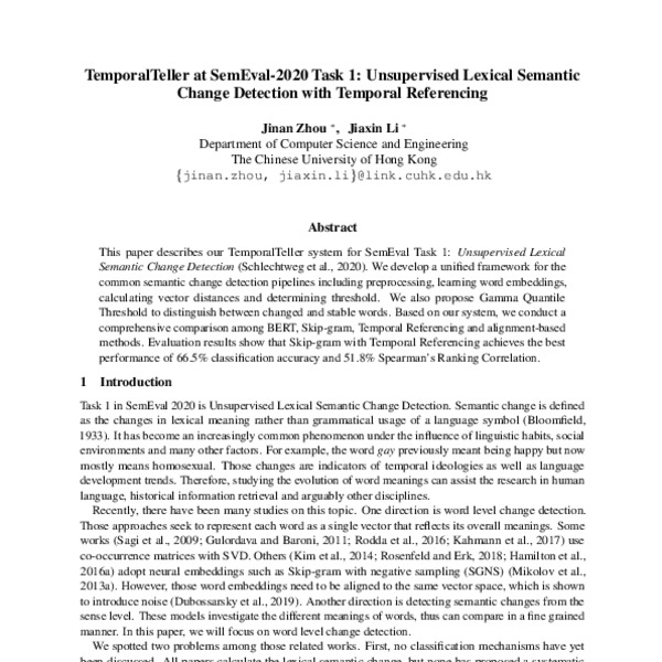 Temporalteller At Semeval 2020 Task 1 Unsupervised Lexical Semantic