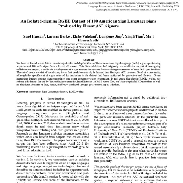 An Isolated Signing RGBD Dataset Of 100 American Sign Language Signs an-isolated-signing-rgbd-dataset-of-100-american-sign-language-signs