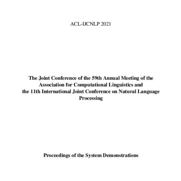 Proceedings of the 59th Annual Meeting of the Association for ...