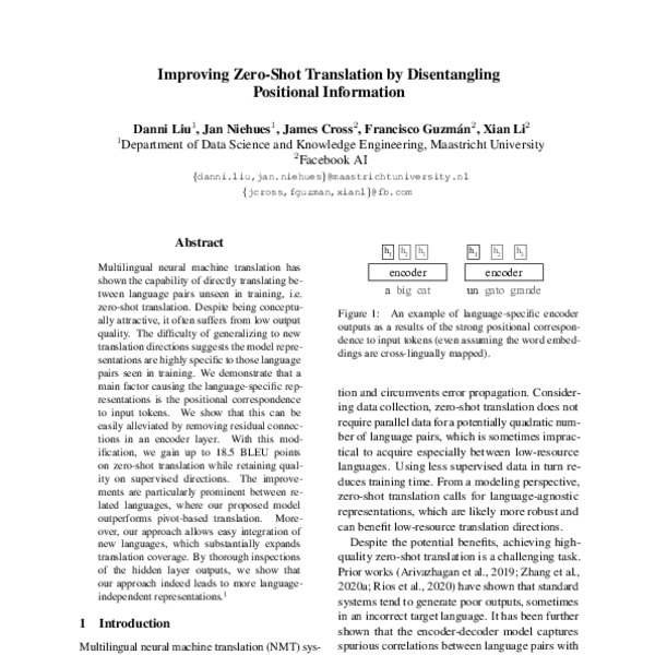 Improving Zero Shot Translation By Disentangling Positional Information