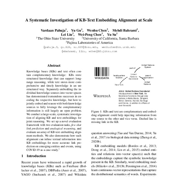 A Systematic Investigation Of Kb Text Embedding Alignment At Scale