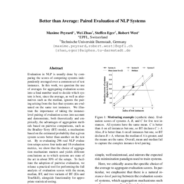 Better Than Average Paired Evaluation Of Nlp Systems Acl Anthology