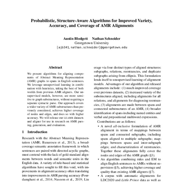 Probabilistic, Structure-Aware Algorithms for Improved Variety, Accuracy, and Coverage of AMR ...