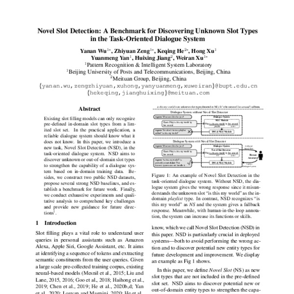 Novel Slot Detection A Benchmark For Discovering Unknown Slot Types In The Task Oriented