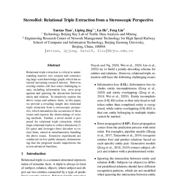StereoRel: Relational Triple Extraction from a Stereoscopic Perspective ...