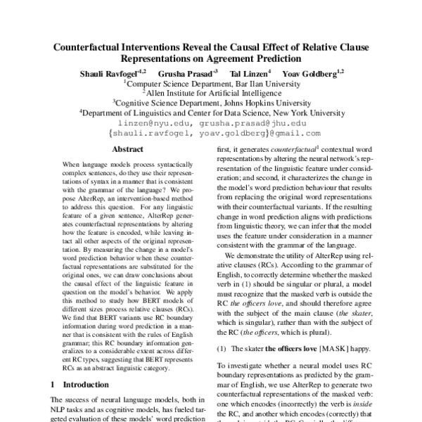 Counterfactual Interventions Reveal the Causal Effect of Relative ...