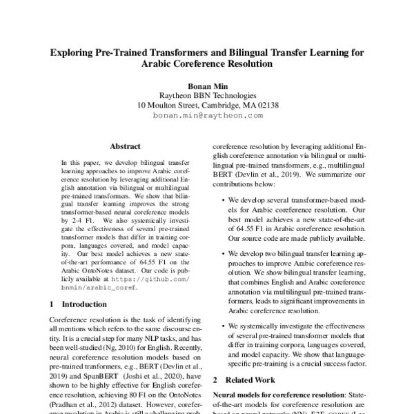 Exploring Pre-Trained Transformers and Bilingual Transfer Learning for ...