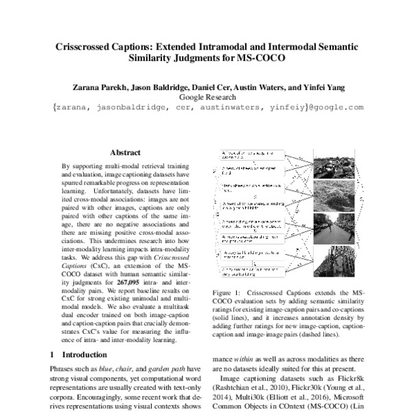 Crisscrossed Captions: Extended Intramodal and Intermodal Semantic Similarity Judgments for MS ...