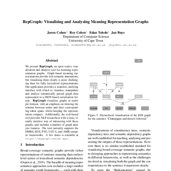 RepGraph: Visualising and Analysing Meaning Representation Graphs - ACL Anthology