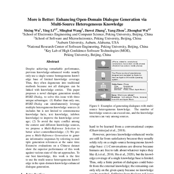 More is Better: Enhancing Open-Domain Dialogue Generation via Multi-Source Heterogeneous ...
