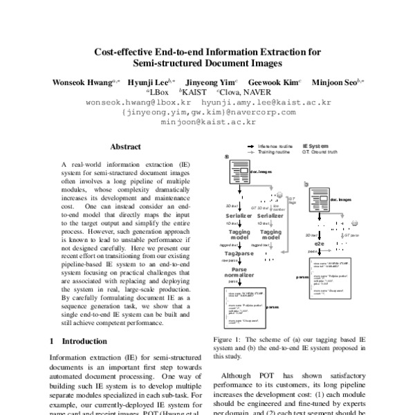 Cost-effective End-to-end Information Extraction for Semi-structured Document Images - ACL Anthology