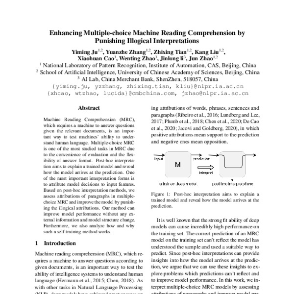 Enhancing Multiple-choice Machine Reading Comprehension by Punishing ...