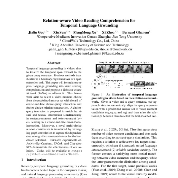 Relation-aware Video Reading Comprehension for Temporal Language Grounding - ACL Anthology