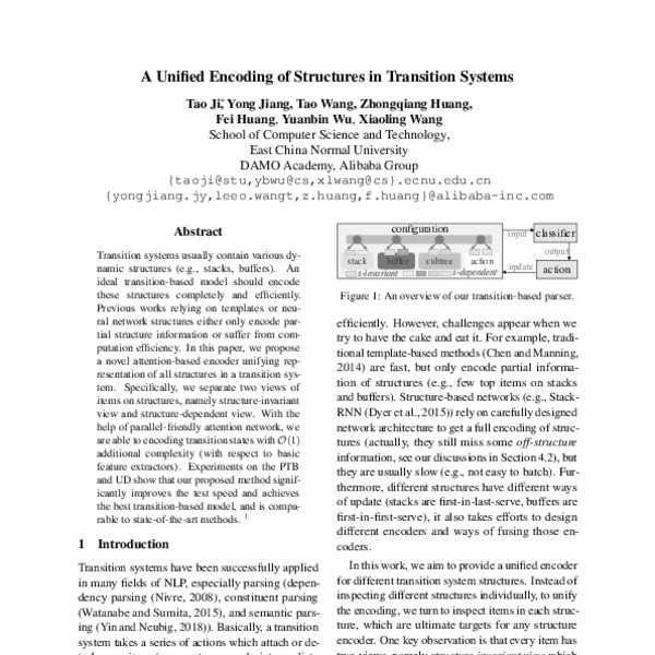A Unified Encoding of Structures in Transition Systems - ACL Anthology