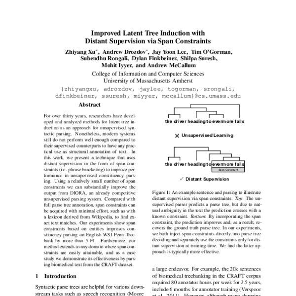 Improved Latent Tree Induction with Distant Supervision via Span Constraints - ACL Anthology