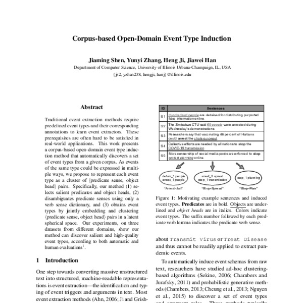 Corpus-based Open-Domain Event Type Induction - ACL Anthology