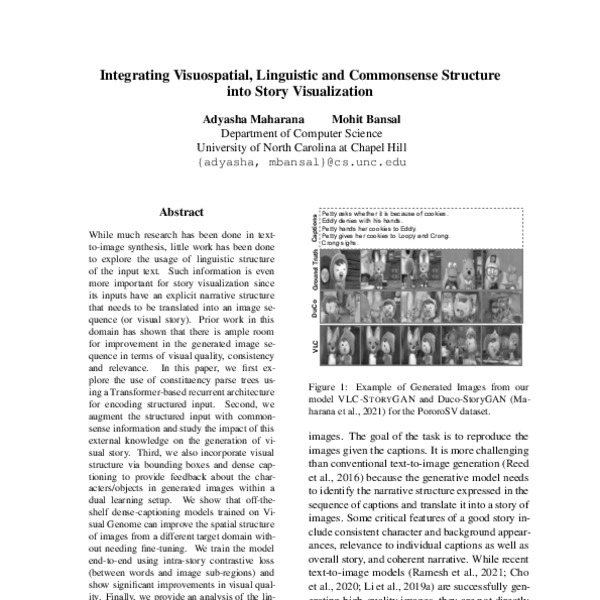 Integrating Visuospatial, Linguistic, and Commonsense Structure into Story Visualization - ACL ...
