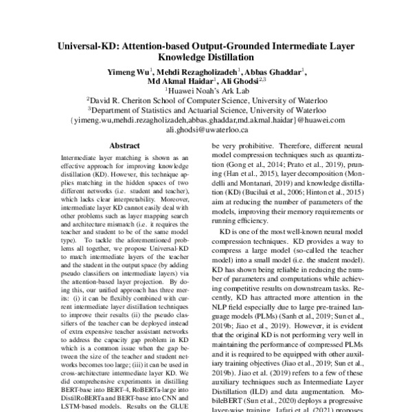 Universal-KD: Attention-based Output-Grounded Intermediate Layer ...
