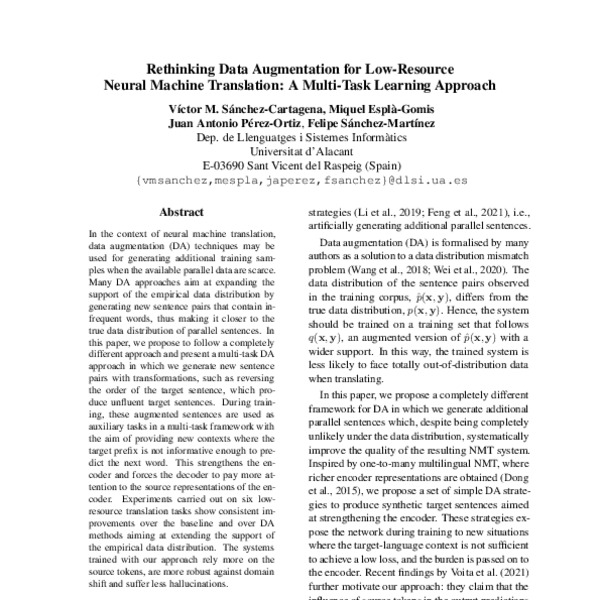 Rethinking Data Augmentation for Low-Resource Neural Machine ...