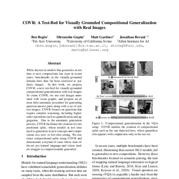 COVR: A Test-Bed for Visually Grounded Compositional Generalization ...
