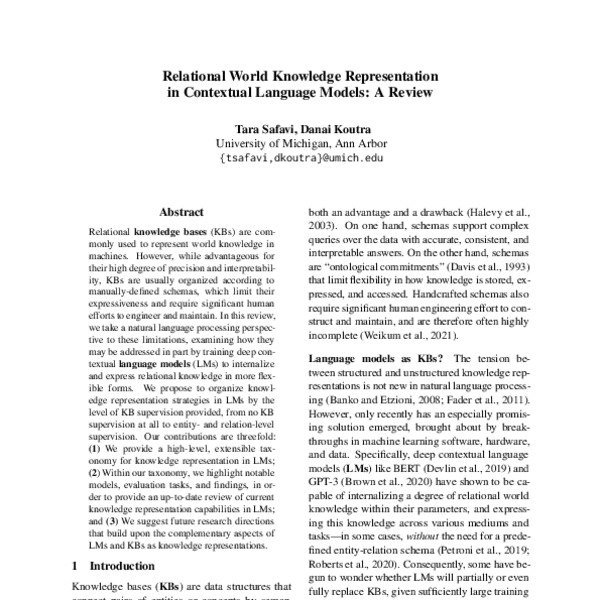 Relational World Knowledge Representation in Contextual Language Models ...