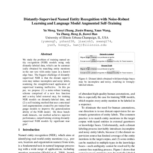 Distantly-Supervised Named Entity Recognition with Noise-Robust Learning and Language Model ...